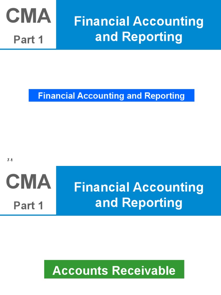 1 - CMA Part 1 - Financial - New 2020 - 280 | PDF | Bad Debt | Cost Of ...