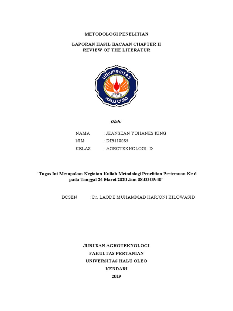 Tugas Metopen BAB 2 (Jeansean Yohanes King) | PDF