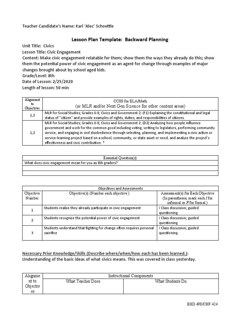 Civic Engagement for 8th Graders | PDF | Lesson Plan | Civic Engagement