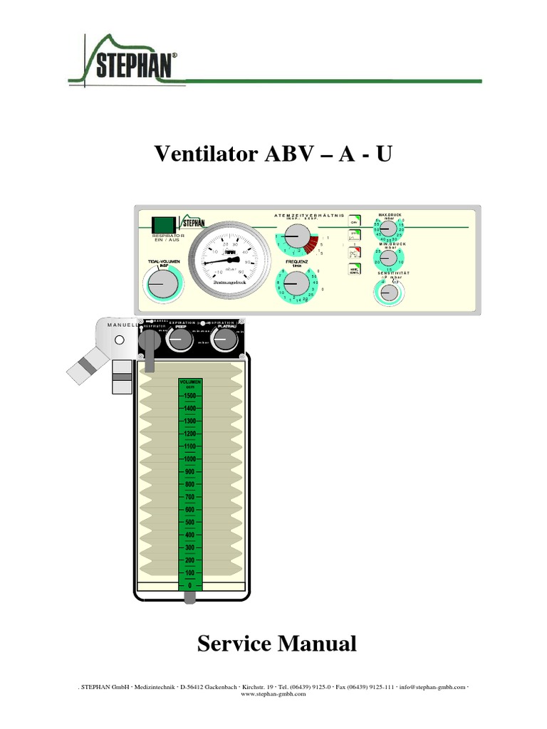 Stephan Ventilator ABV Service | PDF | Respiratory System | Exhalation
