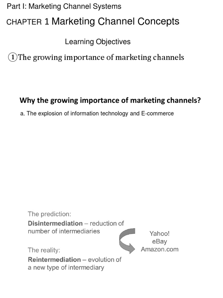 Part I Chapter 1 Marketing Channel NOTES | PDF | Marketing | Business ...