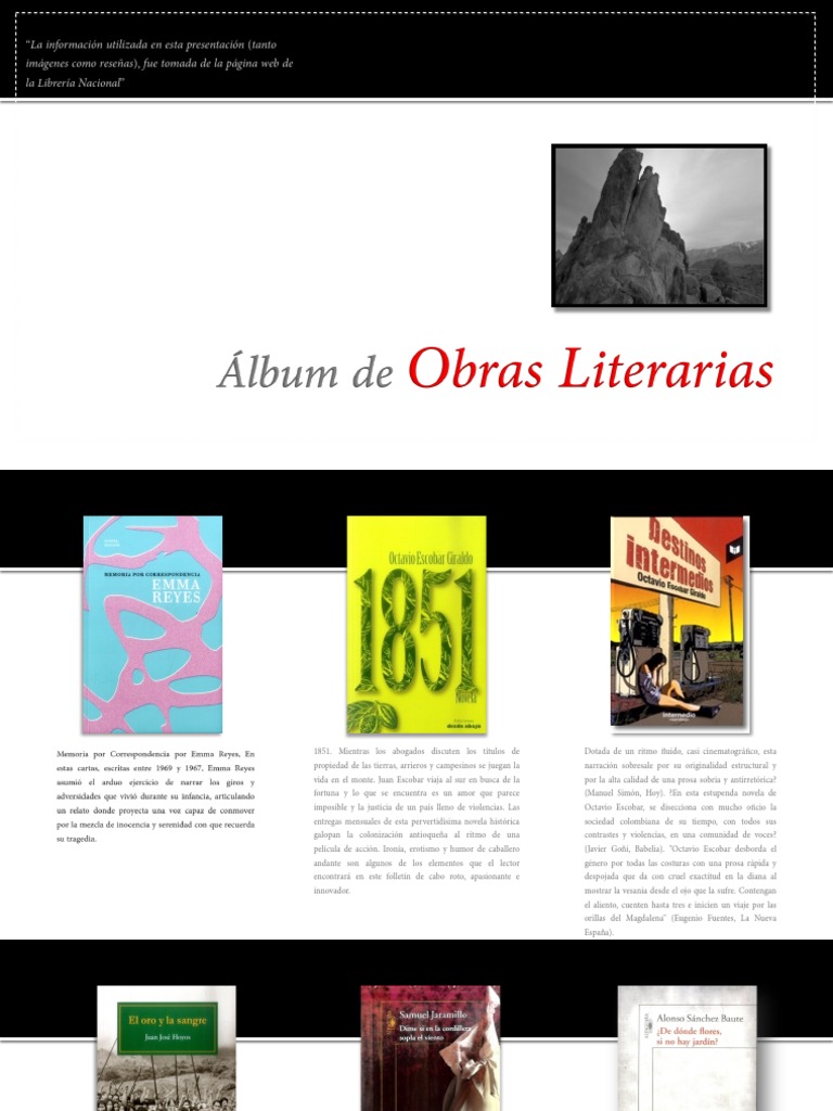 1.álbum Obras Literarias | PDF | Novelas | Carnaval