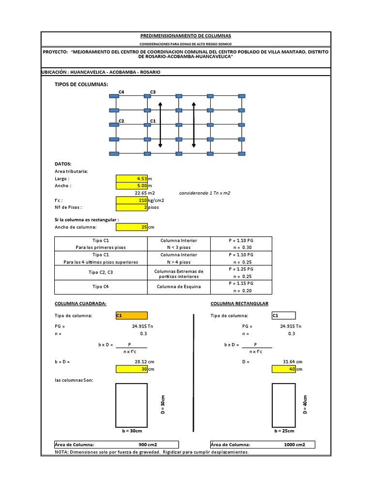 Anexo Nº1-Dimensionamiento de Columnas-L.c.-Ok | PDF