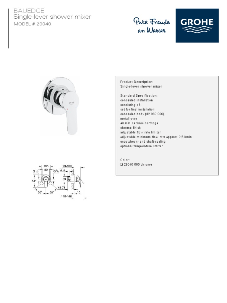 Grohe 29040 Single-Lever Mixer | PDF