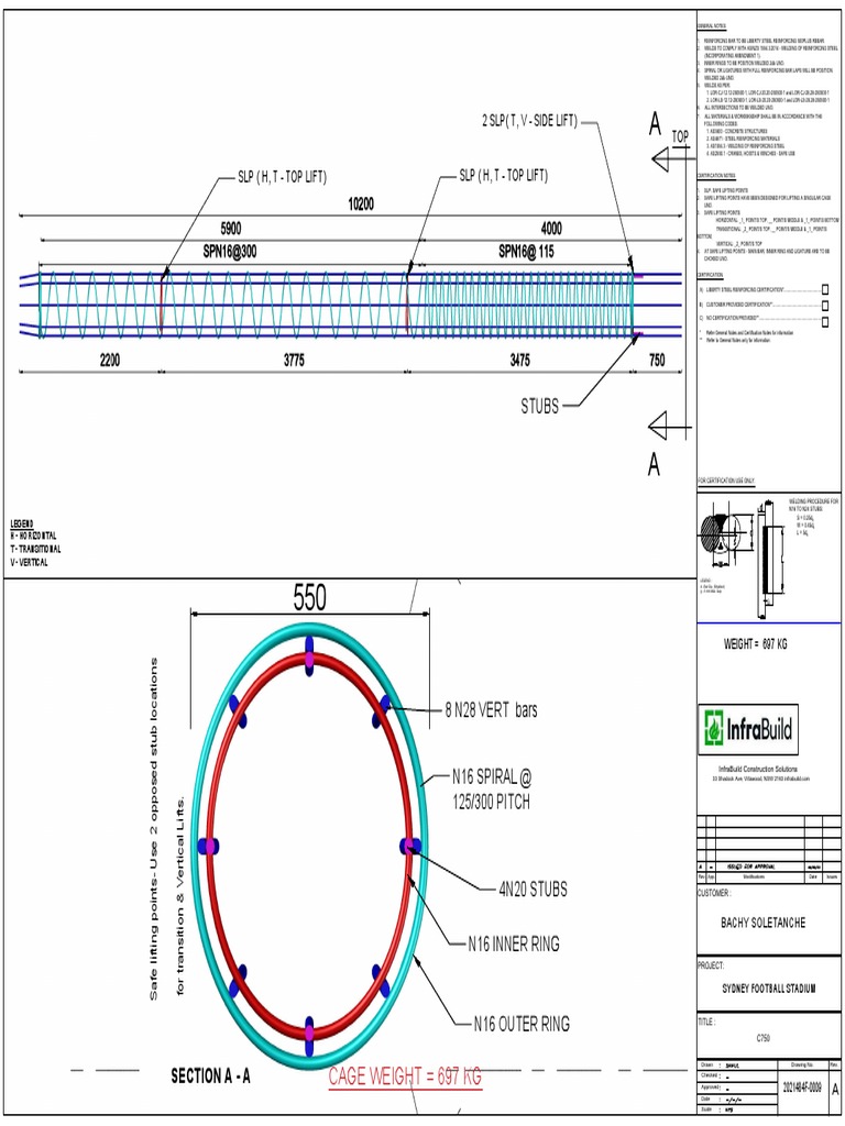 Sydney Football Stadium Lifting Drawing (0008) - Lifting Drawing PDF ...