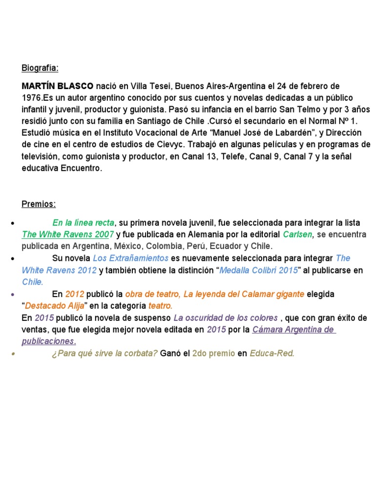 Biografía MARTIN BLASCO | PDF