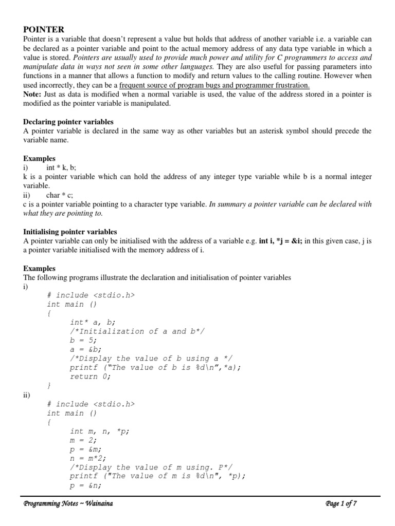 Pointers and User Defined Types | PDF | Pointer (Computer Programming) | Variable (Computer Science)