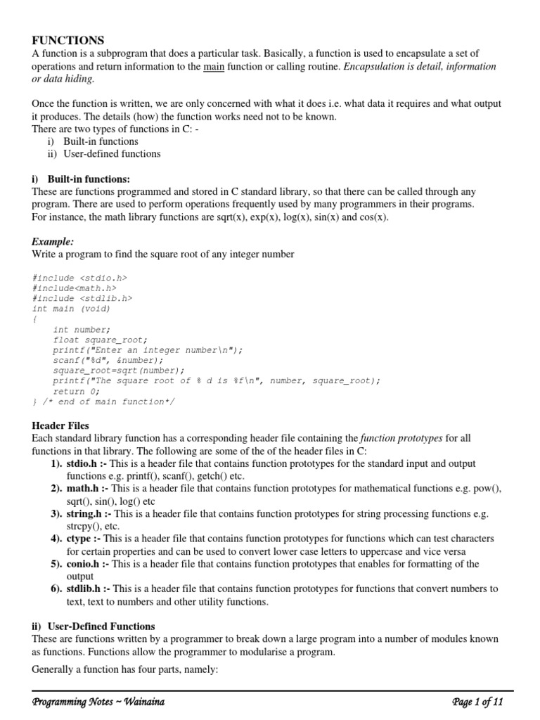 Functions And Arrays Download Free Pdf Parameter Computer Programming Array Data Type