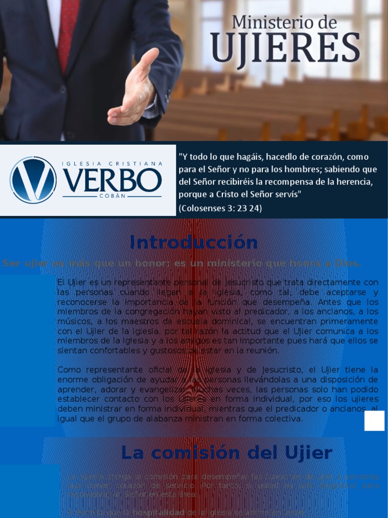Guía para Ujieres de Iglesia | PDF | Iglesia cristiana | Cristo (título)