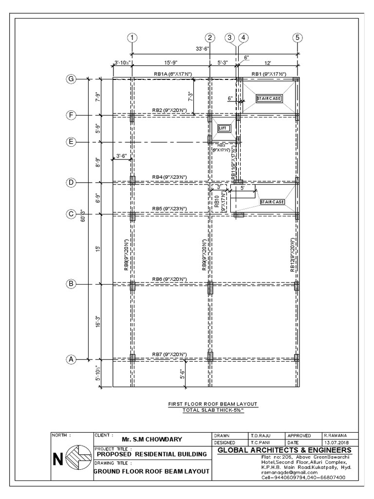 First Floor Roof Beam Layout | PDF