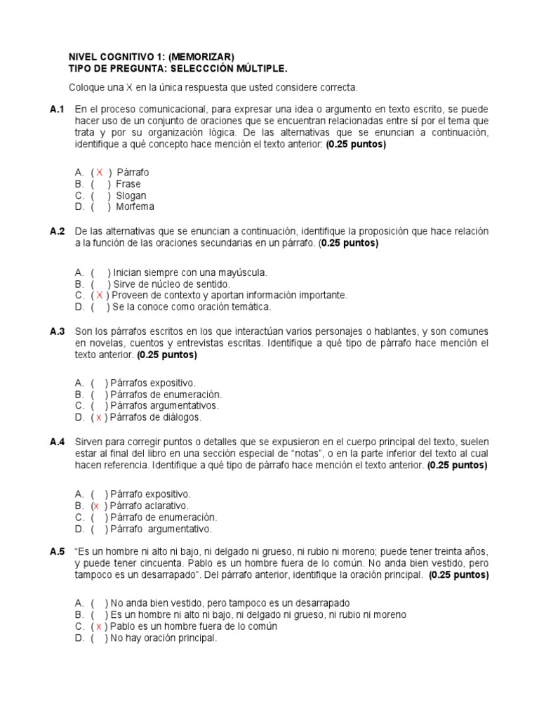 Tipos de Items - Ejemplos | PDF | Imán | Párrafo