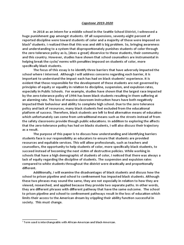 Final Abstract For Capstone | PDF | Policy | Cognition