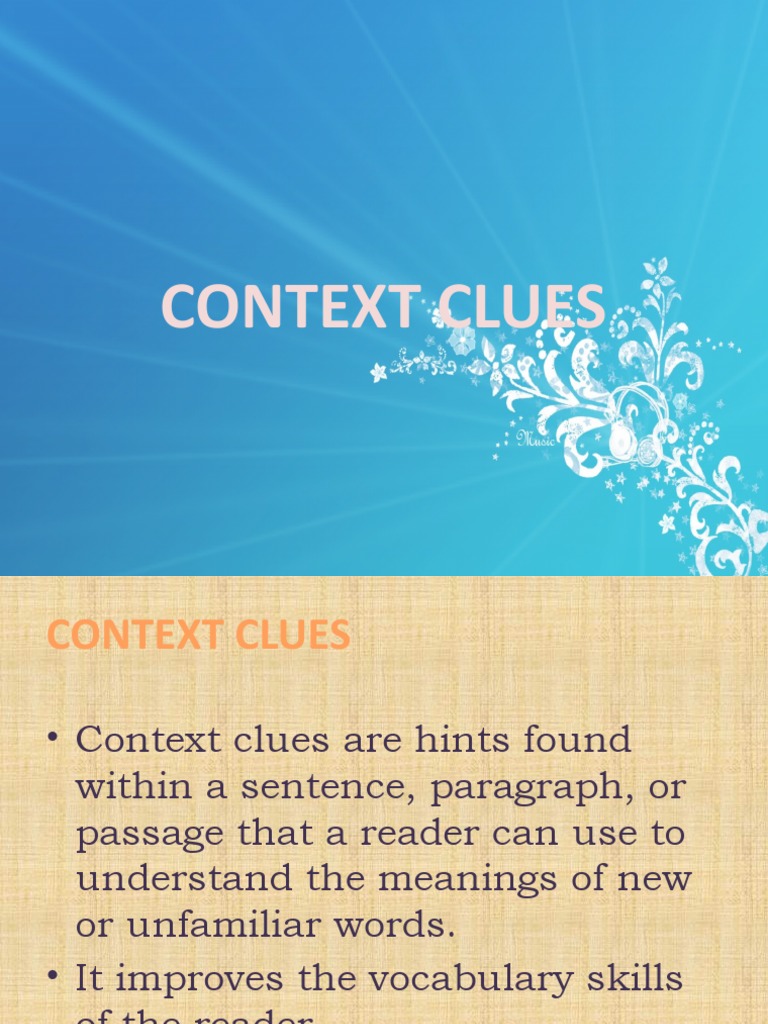 Context Clues and Word Structure | PDF | Word | Human Communication