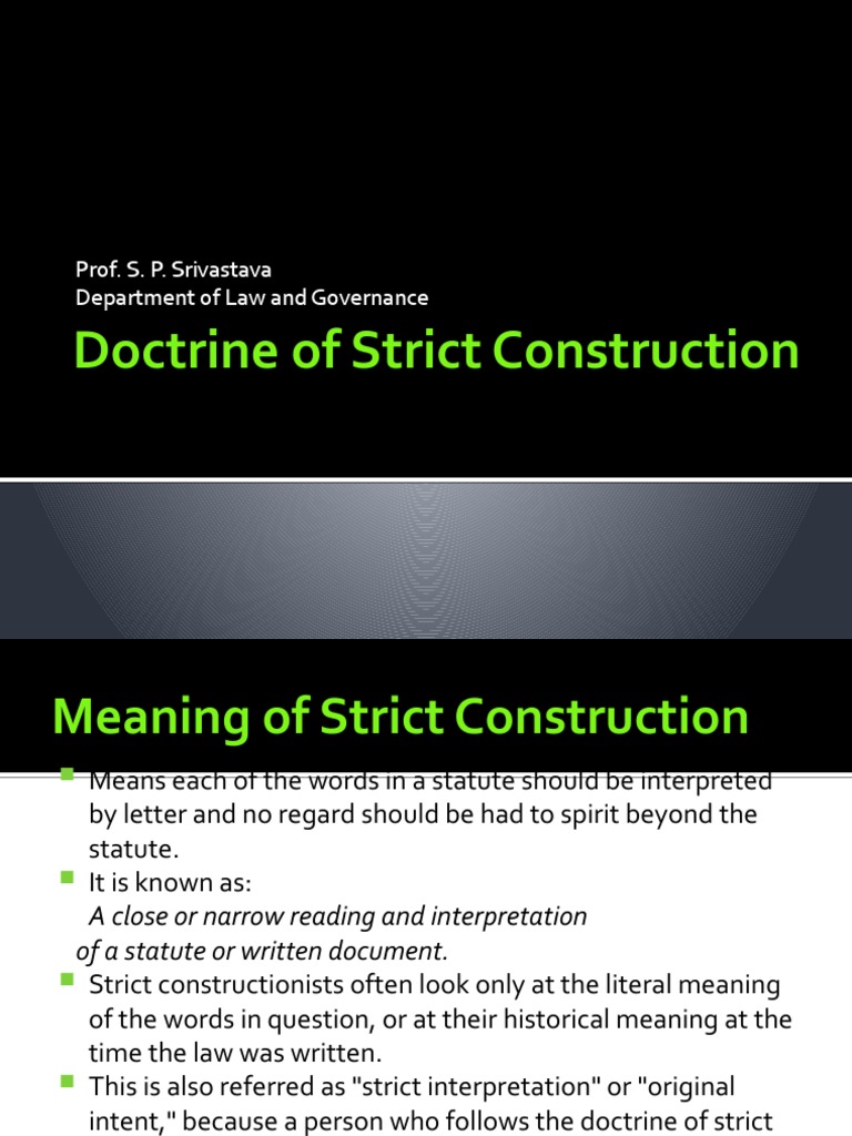 Doctrine of Strict Construction | PDF | Criminal Law | Taxes