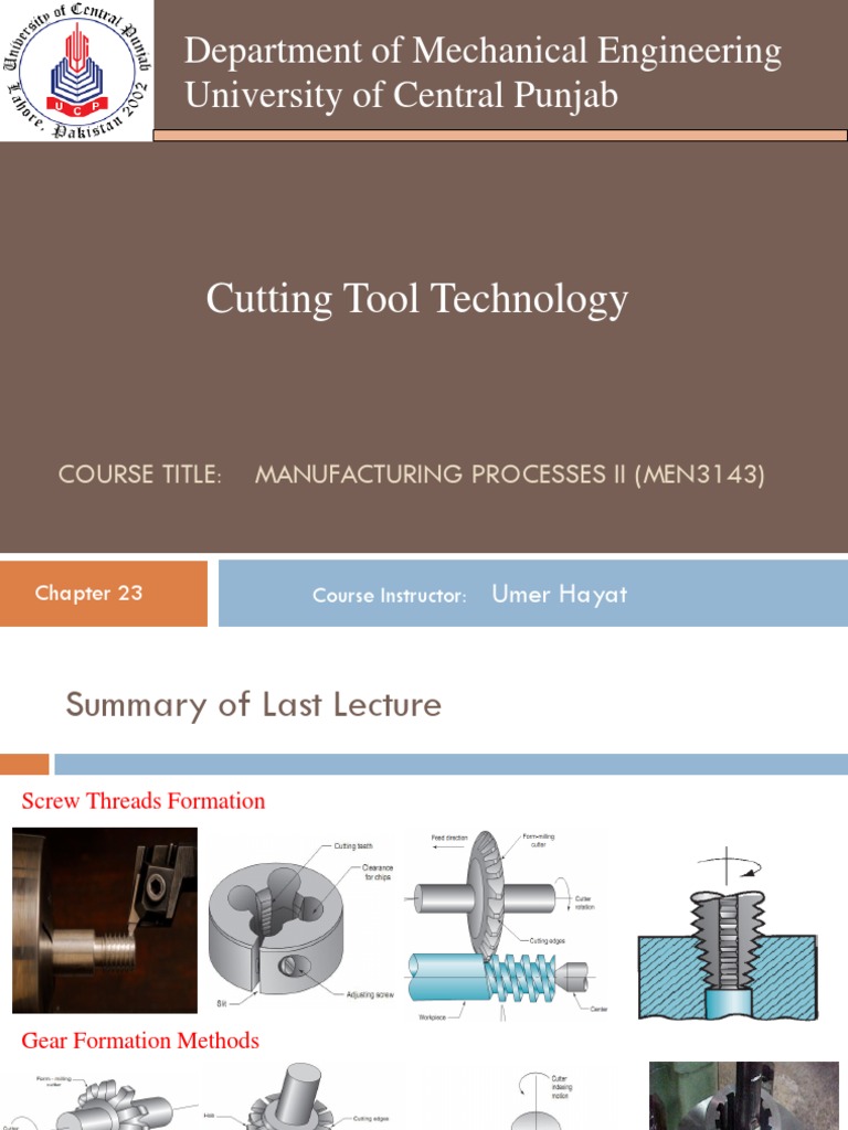 Lecture 10 (Cutting Tool Technology) | PDF | Wear | Chemical Product ...