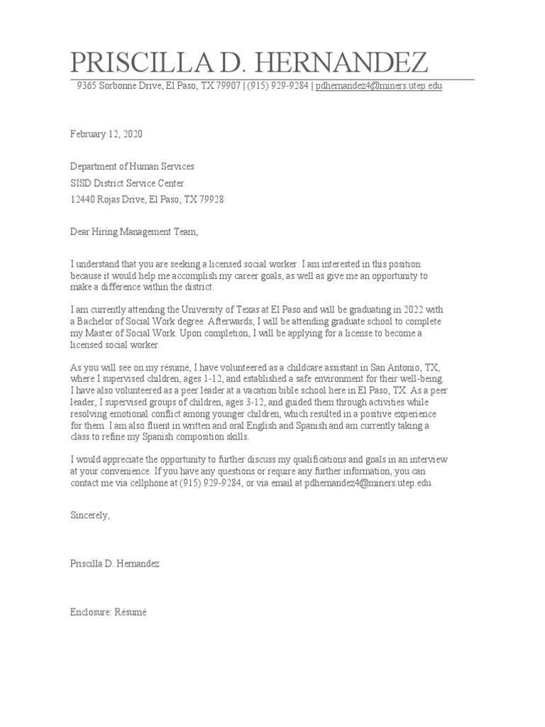 Cover Letter Draft | PDF