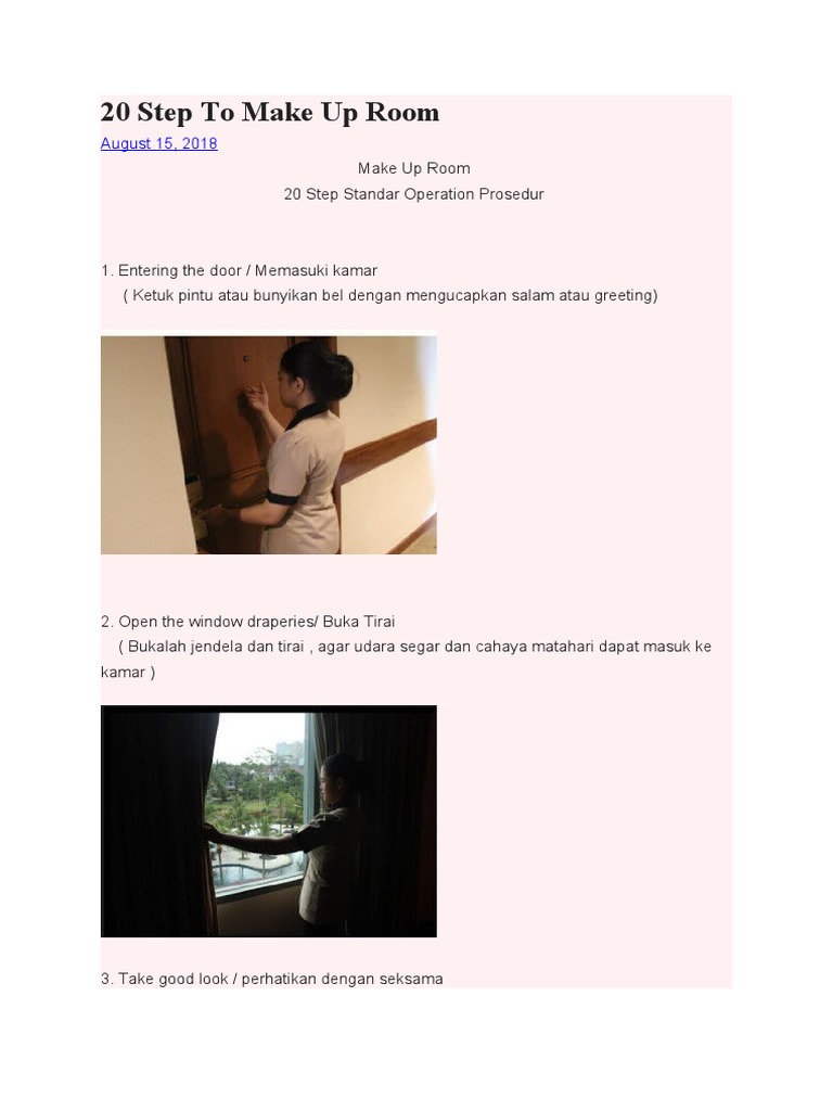 20 Langkah Prosedur Make Up Room | PDF | Seni