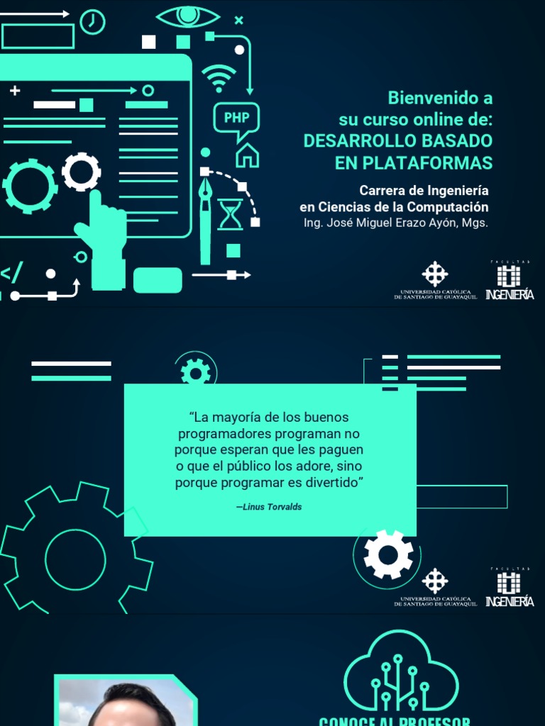 Presentacion Desarrollo Basado en Plataformas Ucsg | PDF | Lenguaje de ...