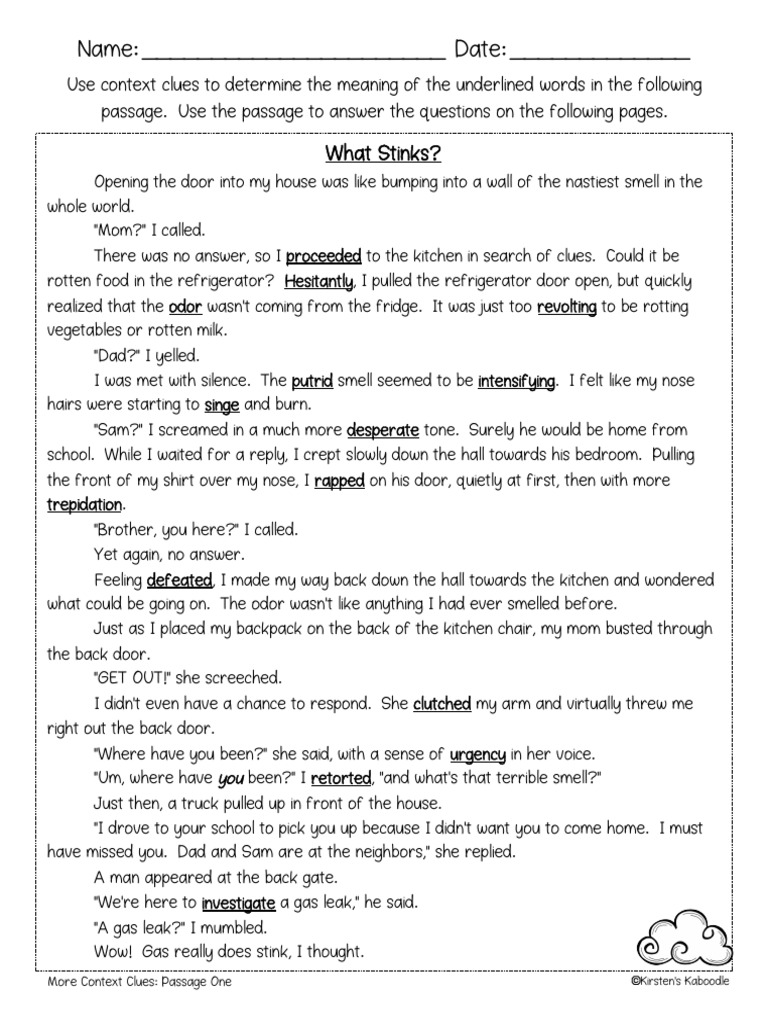 Name: - Date: - : What Stinks? | PDF