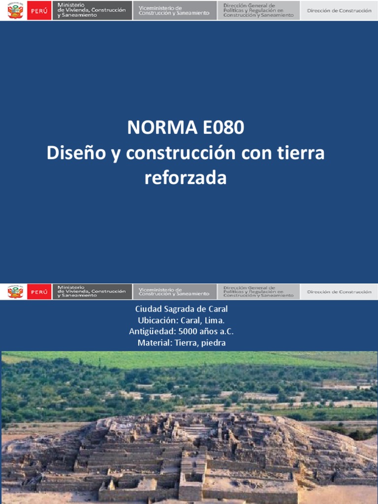 Norma E.080 Diseño y Construcción Con Tierra Reforzada PDF | PDF