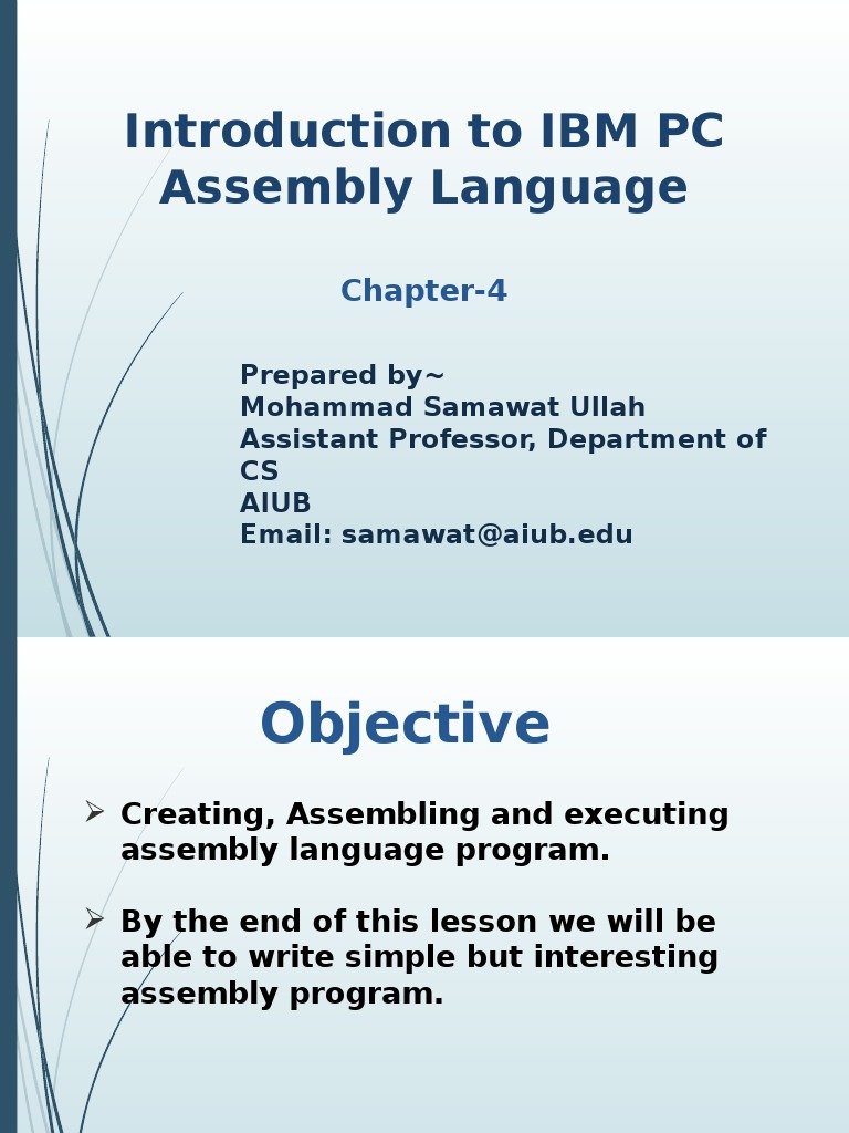 Introduction To IBM PC Assembly Language: Chapter-4 | PDF | Assembly Language | Subroutine