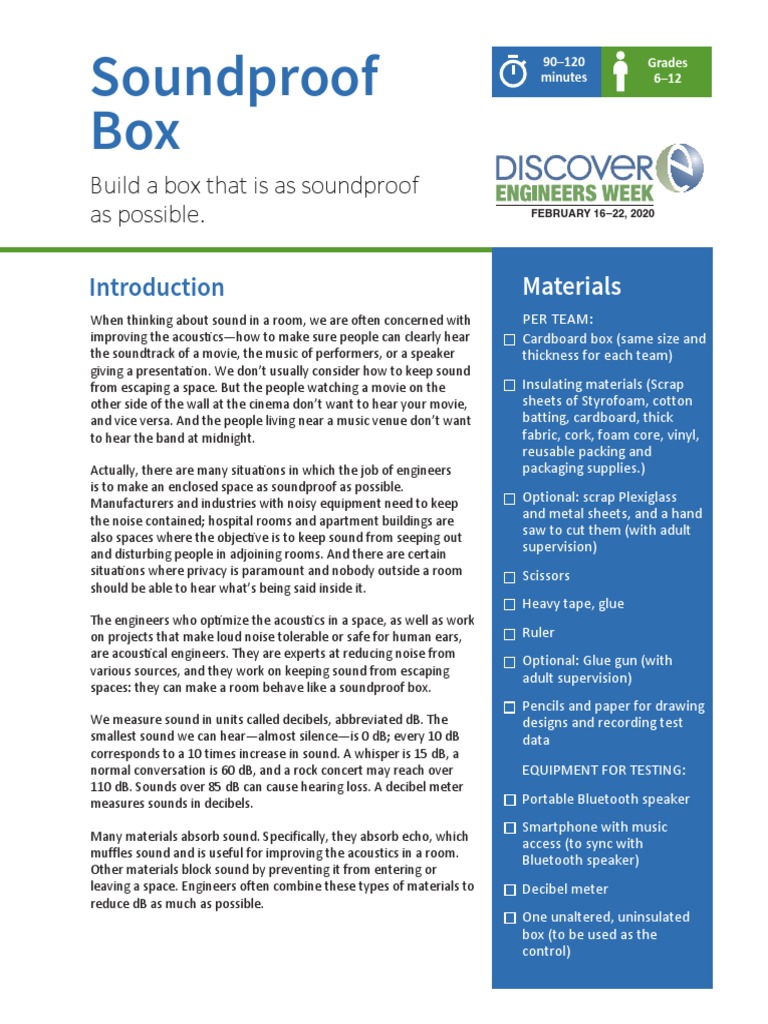 Soundproof Box: Build A Box That Is As Soundproof As Possible | PDF ...