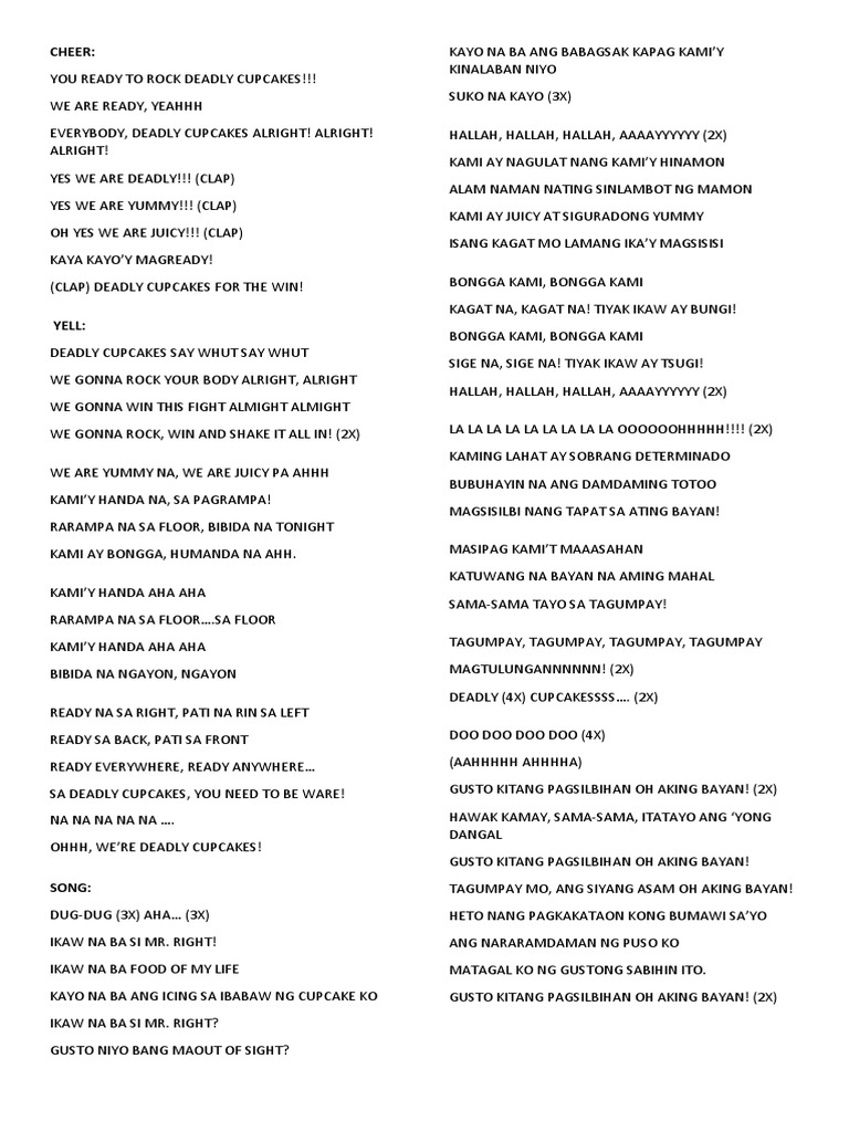 Yell Song Camping | PDF