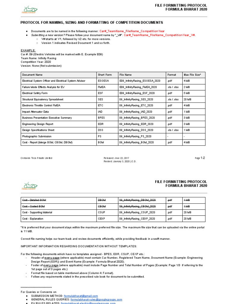 File Formatting Protocol | PDF | Microsoft Excel | Computing