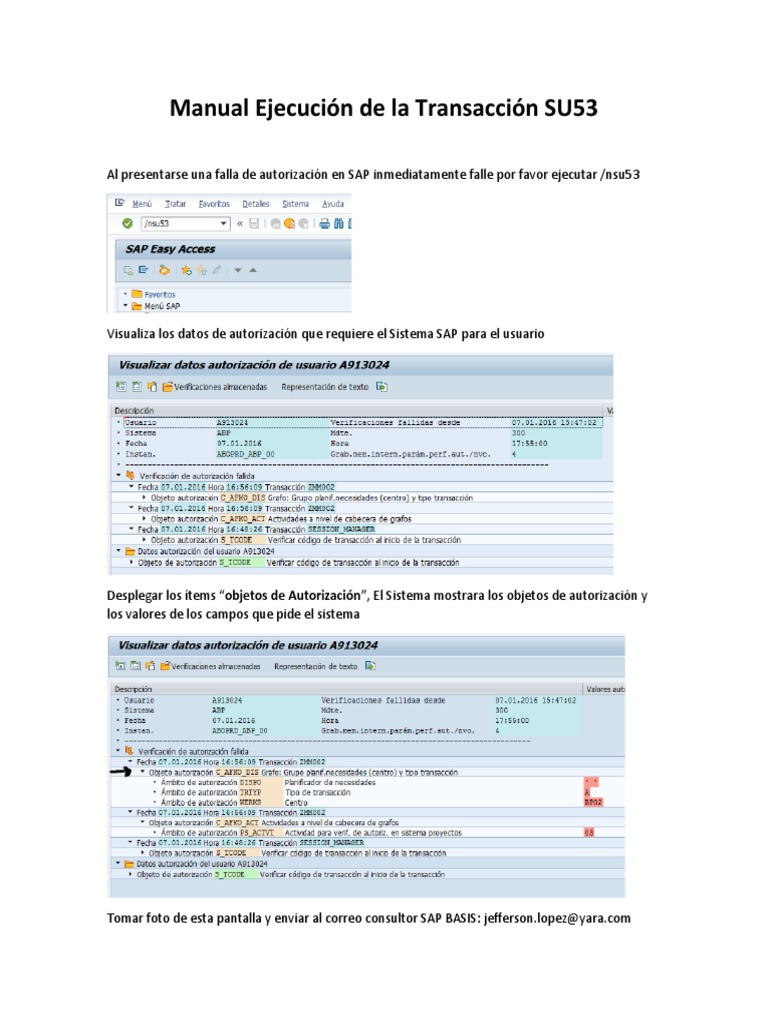 Manual - Ejecucion SU53 | PDF