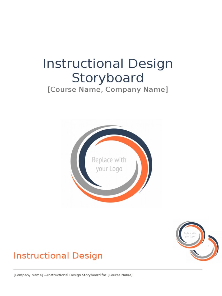 Instructional Design Storyboard: (Course Name, Company Name) | PDF