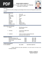 Biodata | PDF | Tagalog Language | Philippines