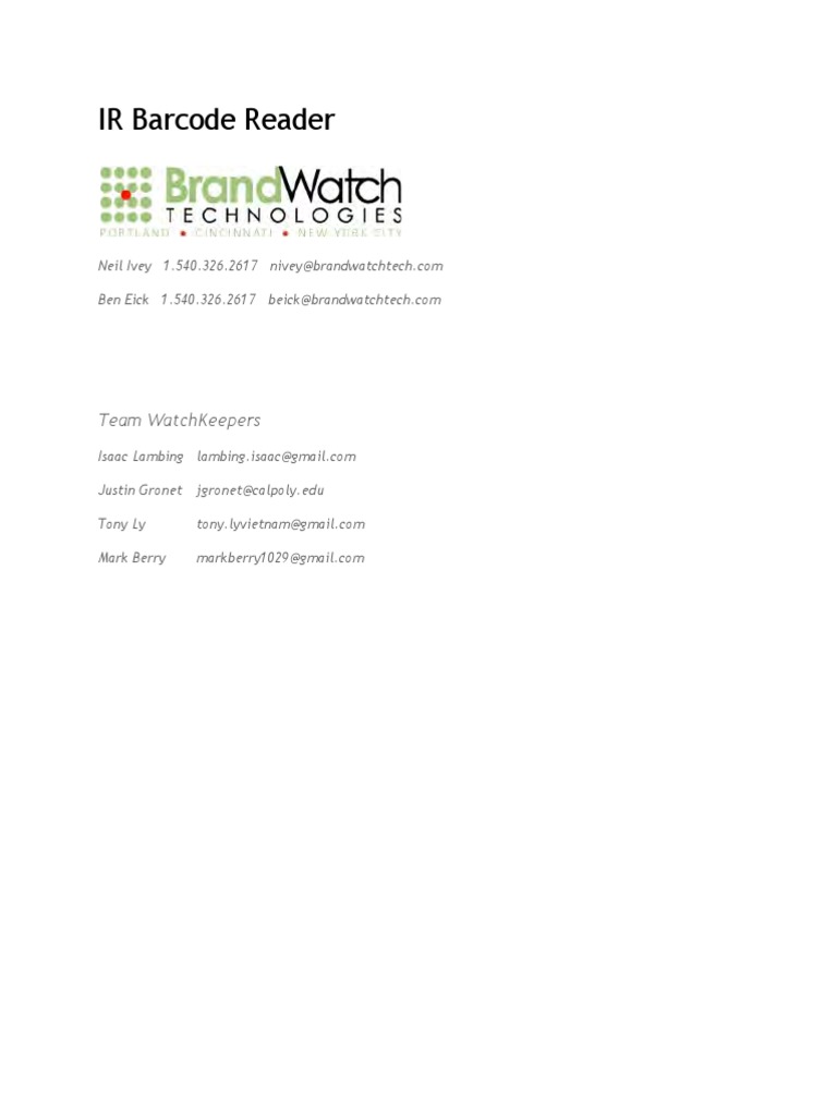 Ir Barcode Reader Pdf Pdf Barcode Image Scanner