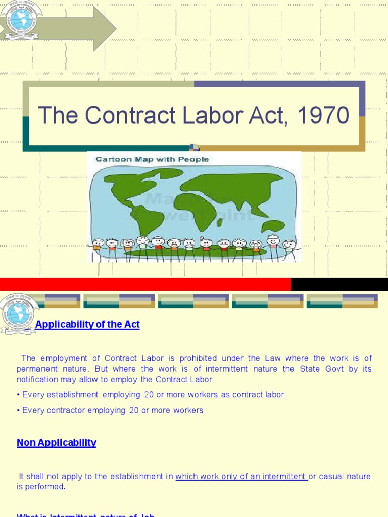 Contract Labour Act 1970 Overview | PDF | Employment | Business Law
