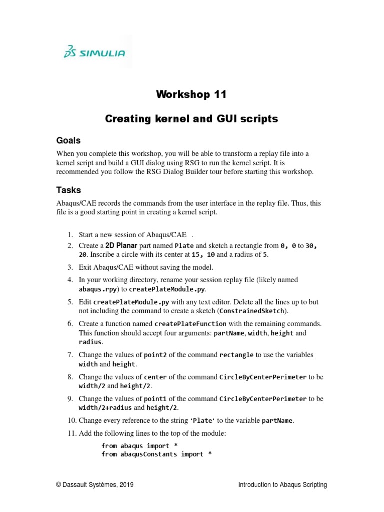Workshop 11 Creating Kernel and GUI Scripts: Goals | Download Free PDF ...