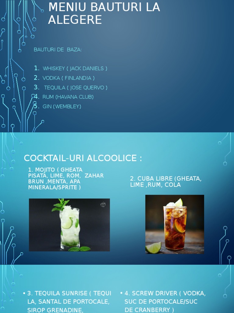 Prezentare Bauturi | PDF | Citrus | Bartending