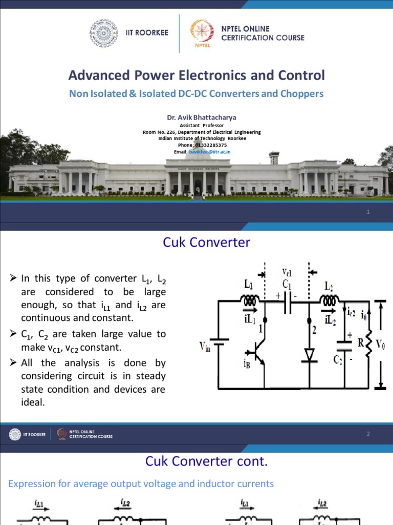 Advanced Power Electronics and Control: Non Isolated & Isolated DC-DC ...