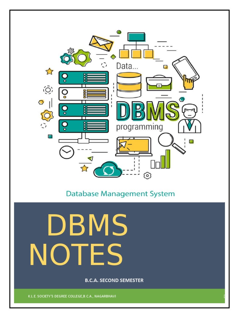 DBMS Notes Cover Page | PDF