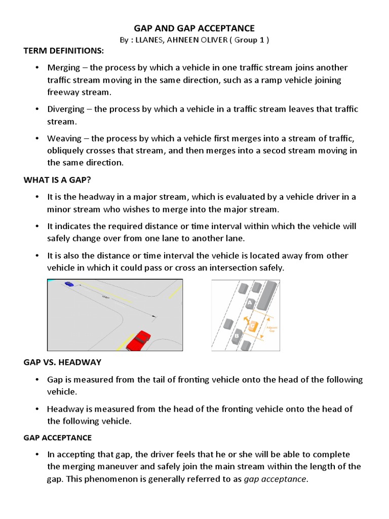 Gap and Gap Acceptance Explained | PDF