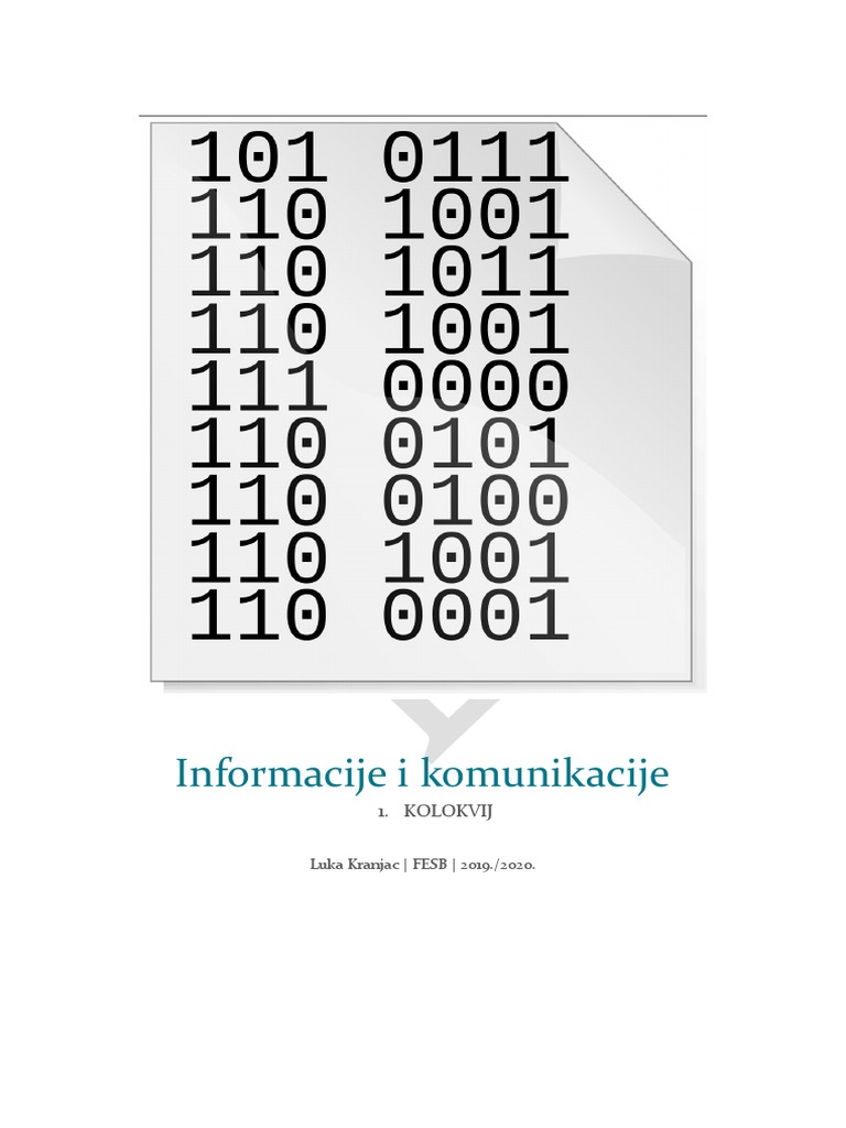Informacije I Komunikacije PDF | PDF