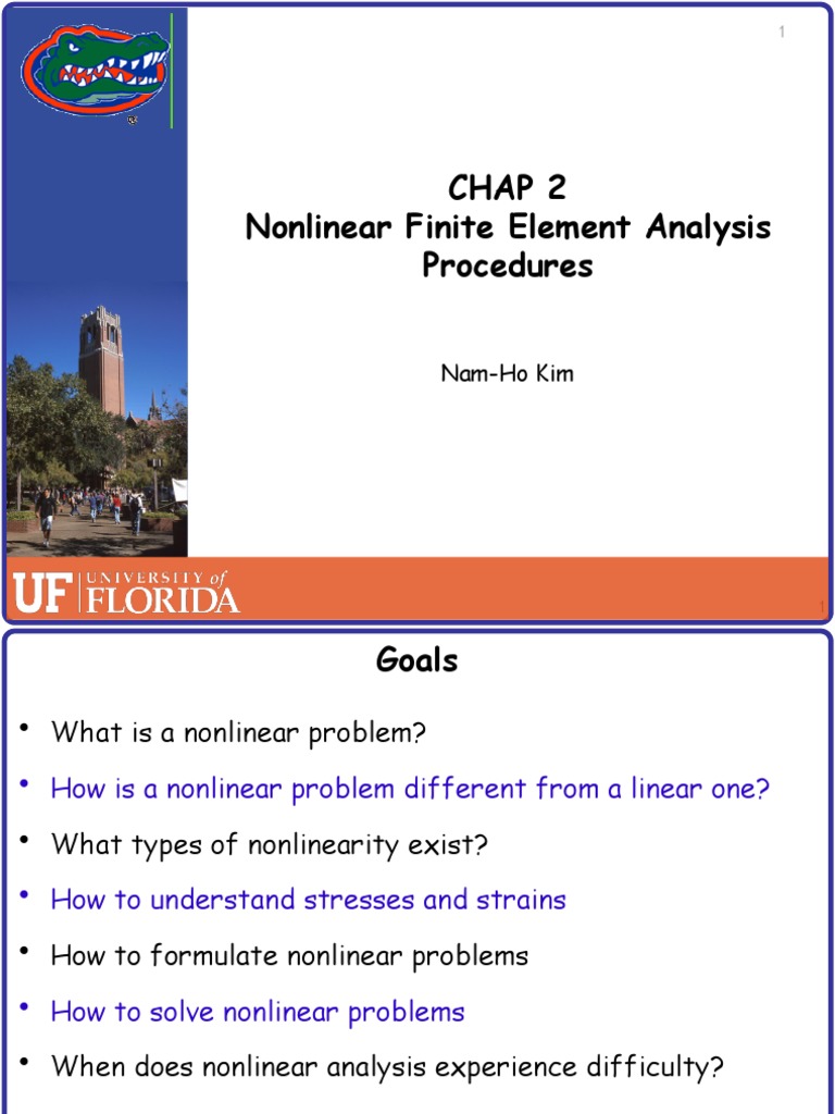 Chap 2 Nonlinear Finite Element Analysis Procedures: Nam-Ho Kim | PDF | Viscoelasticity ...