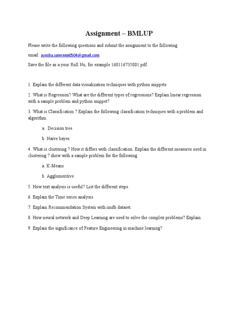 Assignment - ML | PDF