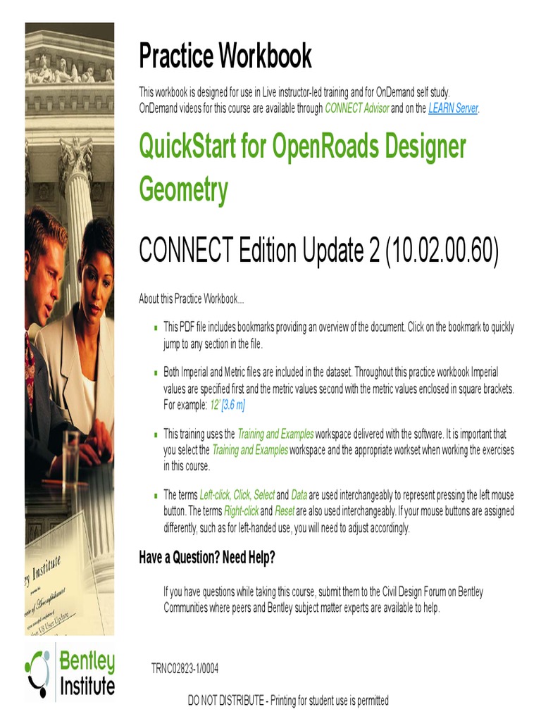 Quickstart For OpenRoads Designer Geometry - v4-01 | PDF | Tangent | Icon (Computing)