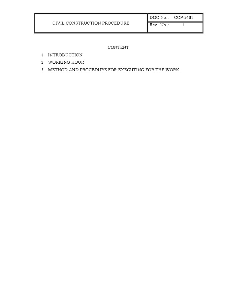 Civil Construction Procedure | PDF | Deep Foundation | Concrete