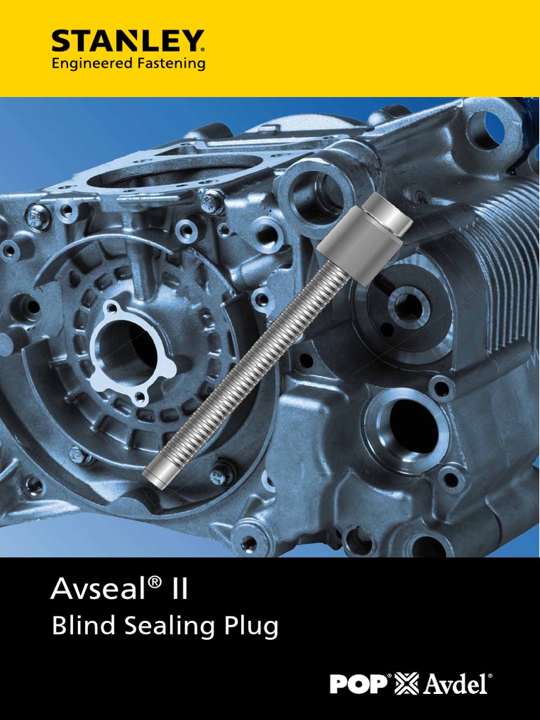 Avseal II: Blind Sealing Plug | PDF | Transmission (Mechanics) | Steel