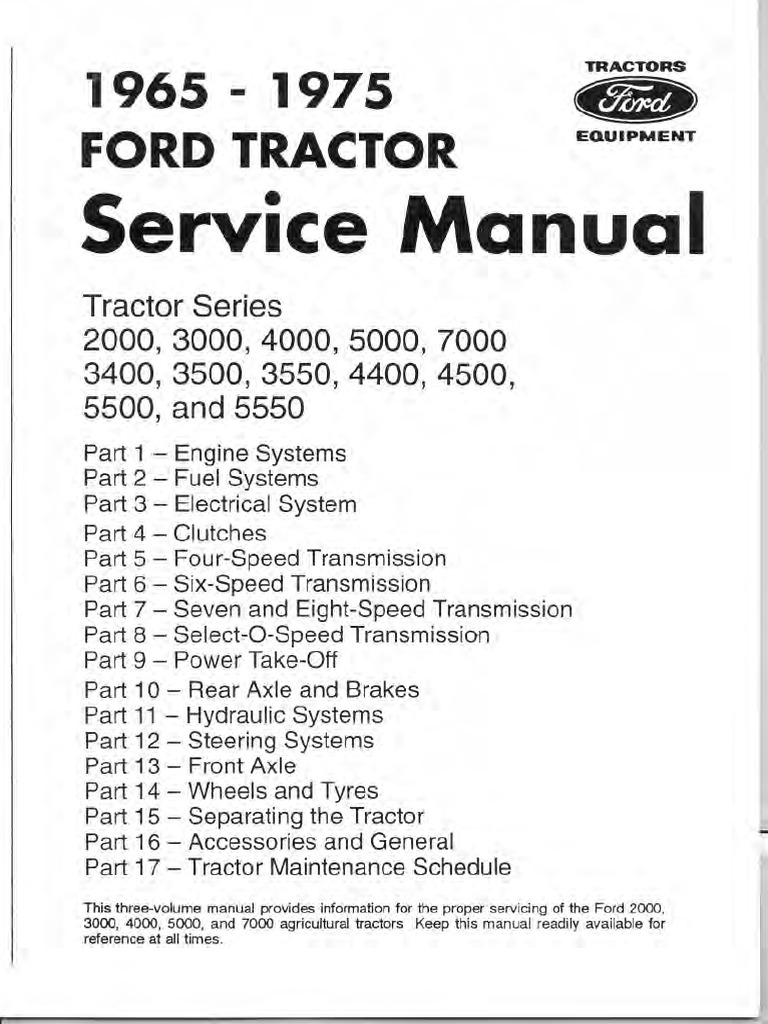 Ford Tractor 2000-7000 1975-1975 | PDF