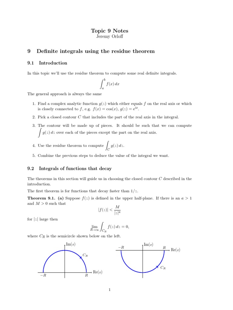 Integrals Using Branch Cut | PDF | Integral | Limit (Mathematics)