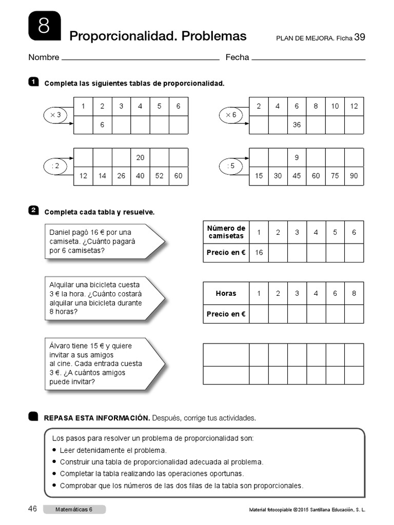 Mejora-Ampliación Matem.6 PDF | PDF