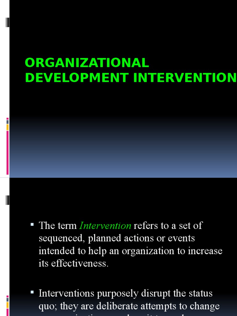 Organizational Development Intervention | PDF | Organization ...