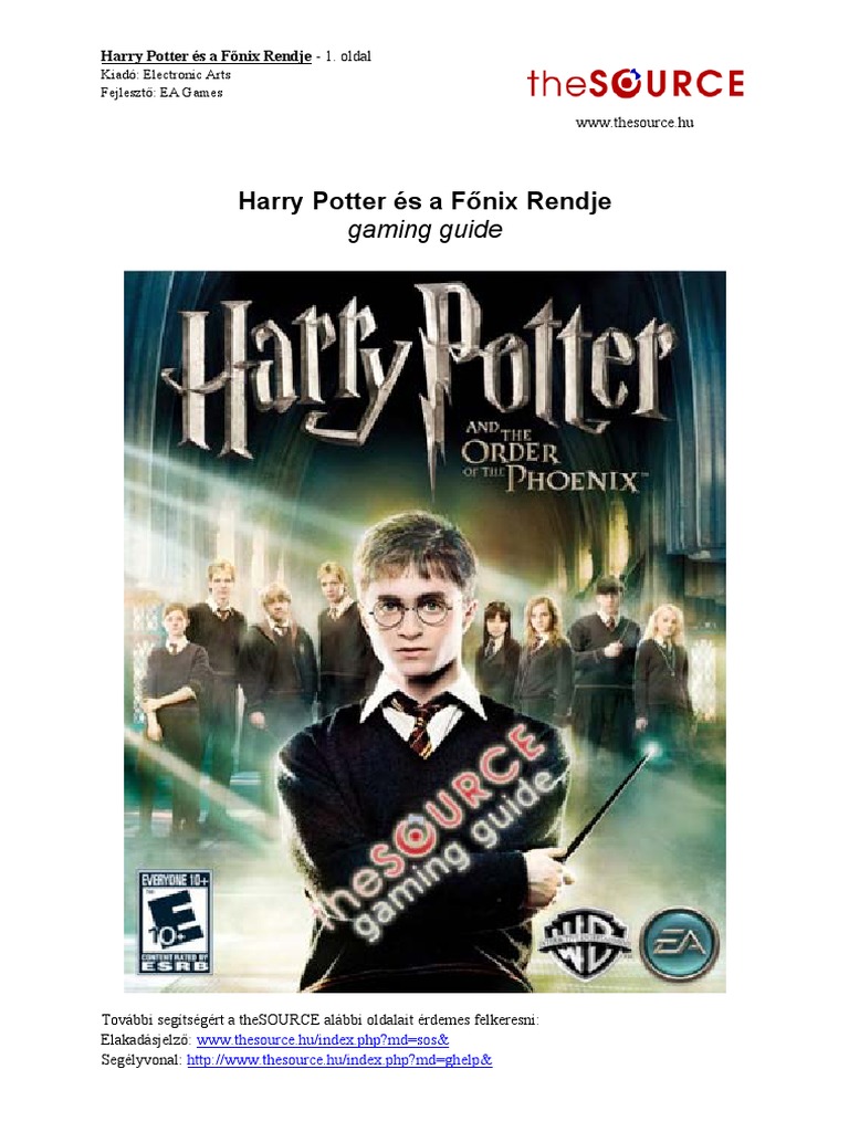 Harry Potter Es A Fonix Rendje Vegigjatszas | PDF