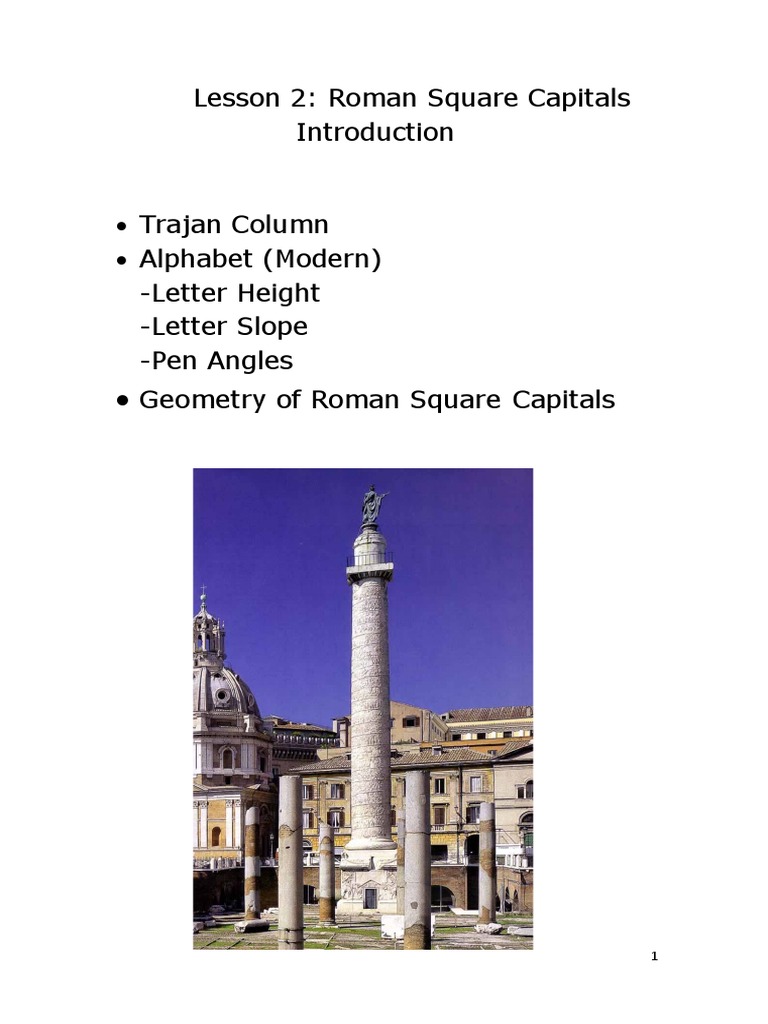 Lesson 2: Roman Square Capitals | PDF